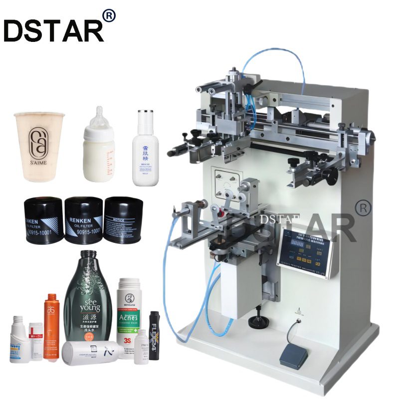 Cylindrical Bottle Screen Printing Machine,Paper Cup Screen Printer ...